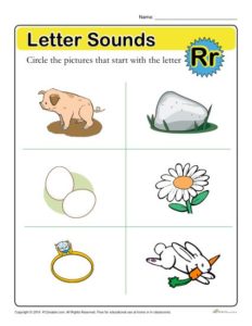 Letter Sounds: R | Preschool Letter Worksheet