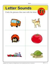 Letter Sounds: T | Preschool Letter Worksheet