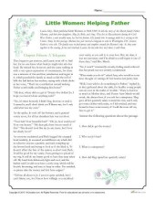 Little Women Reading Comprehension Worksheets