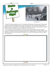 Women's Suffrage Activity | Make a Suffrage Sign!