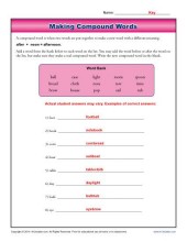 Printable compound Words Worksheets | Open, Closed, Hyphenated