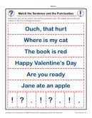 Match the Sentence and the Punctuation | Grammar Worksheets