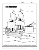 Thanksgiving Coloring Page -The Mayflower