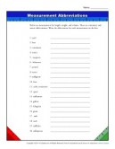 Measurement Abbreviations Practice Activity