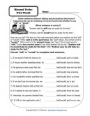 Misused Verbs - Will, Would | Verb Worksheets