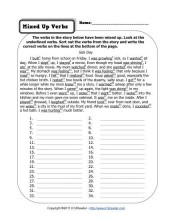 Mixed Up Verbs | Verb Worksheets
