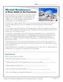 Presidents Day Activity | Mount Rushmore Reading Ativity