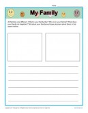 Kindergarten Writing Prompt - My Family