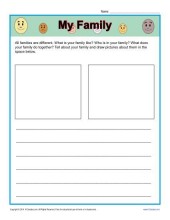 Kindergarten Writing Prompt - My Family