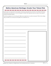 Native American Heritiage Activity | Create your Totem Pole