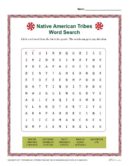 Native American Heritiage Month | Tribes Word Search Activity