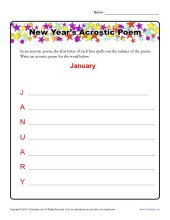 New Year's Activities | Acrostic Poem