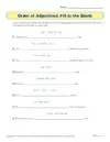 Fill in the Blank | Printable 3rd - 5th Grade Adjectives Worksheet