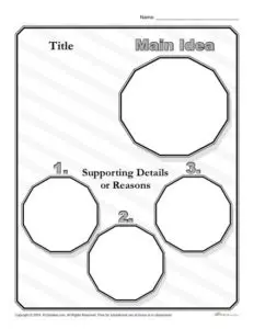 Main Idea Graphic Organizer | Main Ideas and Supporting Details