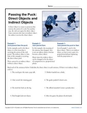 Direct Object and Indirect Object Worksheets