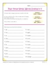 Past Tense Verbs: Words Ending in Y | Spelling Patterns
