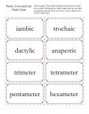 Poetry: Foot and Line Flash Cards