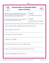 Question Marks and Quotation Marks: Inside or Outside? | Punctuation ...