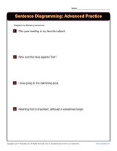 Sentence Diagramming: Advanced Practice