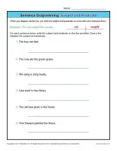 Diagramming Sentences Worksheets | Grammar Practice