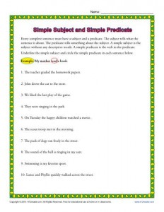 Subject and Predicate Worksheets | Simple, Complete, Compound