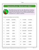 Spelling Rules: Words with IBLE