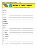 Third Grade Spelling Words List - Week 3 | K12reader