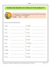 Spelling Rules Worksheets | Printable Activities