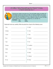 Spelling Rules Worksheets | Printable Activities