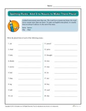 Spelling Rules Worksheets | Printable Activities