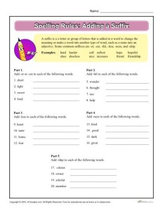 Spelling Rules Worksheets | Printable Activities