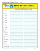 Second Grade Spelling Words List - Week 3 | K12reader