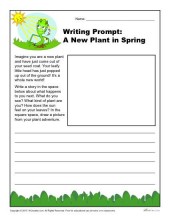 A New Plant in Spring Writing Prompt for 3rd, 4th and 5th Grade