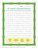 St. Patrick’s Day Word Search Activity