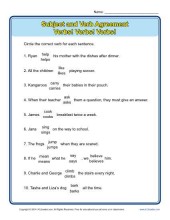 Verbs! Verbs! Verbs! | Subject Verb Agreement Worksheets