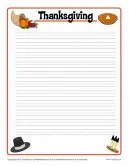 Thanksgiving Printable Lined Writing Paper
