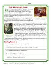 The Christmas Tree - Printable Reading Comprehension Activity