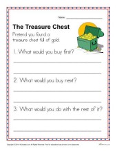 Kindergarten Writing Prompt - The Treasure Chest