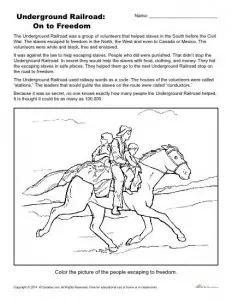 African American History Month Activity | Underground Railroad