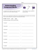 Understanding Compound Words Worksheet Practice Activity