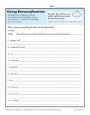 Using Personification | Figurative Language Worksheets