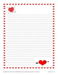 Valentine's Day Writing Paper for Kids | Free Printable Templates