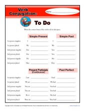 To Do | Verb Conjugation Worksheets - 2nd, 3rd, 4th, 5th Grade