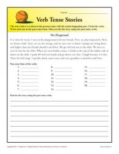 Verb Tense Worksheets for 1st and 2nd Grade