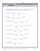 Verbals: Gerund vs. Infinitive | Verbal Worksheets