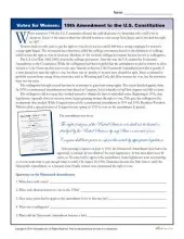 Women's History Month Worksheet | 19th Amendment