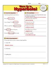 Hyperbole Worksheets | Figurative Language Practice