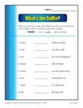 Suffix Worksheets