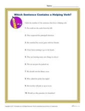 Which sentence contains a helping verb?