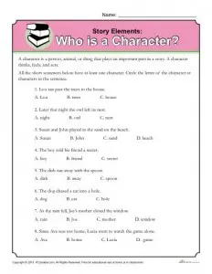 Who Is a Character? | Story Elements Activity